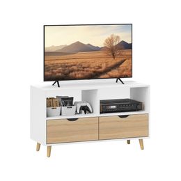 HOMCOM TV Schrank-99L x 39B x 58,3H cm-Wei&szlig; | Gr.: onesize