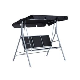 Outsunny Hollywoodschaukel in Schwarz 171L x 108B x 150H cm | Gr.: onesize