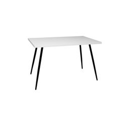 58 aufm Kessel BISTROTISCH Elbertina 80x50x75 schwarz matt/wei&szlig; matt lack | Gr.: onesize