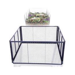 Novatool 2X Garten-Komposter Metall 100x100x100 cm, mit erweiterbarem in Silber | Gr.: onesize