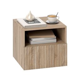 HOMCOM Nachttisch-40L x 39,5B x 35H cm-Naturholz | Gr.: onesize