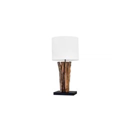Licht-Erlebnisse Tischlampe &Oslash; 27 x (H)58 cm in Natur Wei&szlig; Schwarz | Gr.: onesize