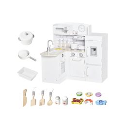 HOMCOM Kinderk&uuml;che in Wei&szlig; 86L x 64B x 84,5H cm | Gr.: onesize