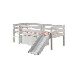 58 aufm Kessel KOJENBETT mit Rutsche Karolina 208x83x175 aus Massivholz in Wei&szlig; | Gr.: onesize