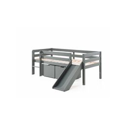 58 aufm Kessel KOJENBETT mit Rutsche Karolina 208x83x175 aus Massivholz in Grau | Gr.: onesize