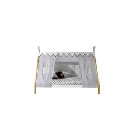 58 aufm Kessel ZELTBETT Karyn 4 206x185x96 aus Kiefer Massivholz in Wei&szlig;/natur | Gr.: onesize