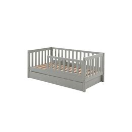 58 aufm Kessel JUNIORBETT Karie 148x60x76 aus Massivholz+MDF in Grau | Gr.: onesize