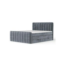 maison de r&ecirc;ve Boxspringbett mit Stauraum Novara grau Ma&szlig;e (cm): B: 144 H: 118 &raquo; H&ouml;ffner