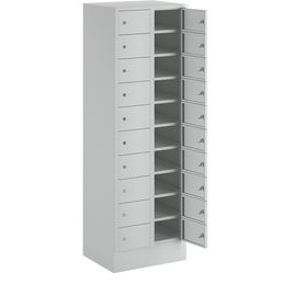 Wolf Wertfachschrank, 2 Abteile, lichtgrau, 20 F&auml;cher