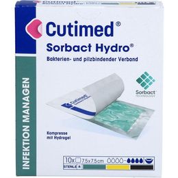 kohlpharma Cutimed Sorbact Gel Kompressen 7,5x7,5 cm 10 St