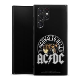 DeinDesign Galaxy S22 Ultra Handy Silikon H&uuml;lle Case schwarz Handyh&uuml;lle Acdc Official Licensed Product Rock