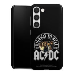 DeinDesign Galaxy S23 Handy Premium Case Smartphone Handyh&uuml;lle Schutzh&uuml;lle gl&auml;nzend Acdc Official Licensed Product Rock Premium Case
