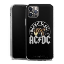 DeinDesign iPhone 12 Pro Handy Silikon H&uuml;lle Case transparent Handyh&uuml;lle Acdc Official Licensed Product Rock Silikon Case