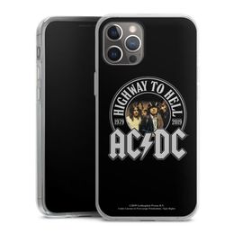DeinDesign iPhone 12 Pro Max Handy Silikon H&uuml;lle Case transparent Handyh&uuml;lle Acdc Official Licensed Product Rock Silikon Case