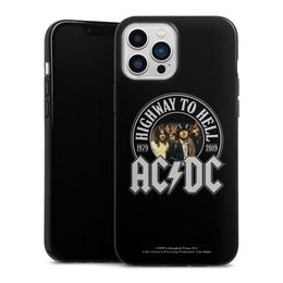 DeinDesign iPhone 13 Pro Max Handy Silikon H&uuml;lle Case schwarz Handyh&uuml;lle Acdc Official Licensed Product Rock
