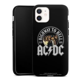 DeinDesign iPhone 12 Handy Silikon H&uuml;lle Case schwarz Handyh&uuml;lle Acdc Official Licensed Product Rock