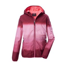 Funktionsjacke Killtec "KOS 155 GRLS JCKT", Kinder, Gr. 140, rot, Obermaterial: 100% Polyester;Futter: 100% Polyester, Jacken Funktionsjacke, Leichte, wetterfeste M&auml;dchenjacke mit All-Over-Print