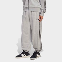 Sporthose adidas Sportswear "HOLIDAY 3-STREIFEN", Herren, Gr. L, N-Gr, medium grau heather, normal, gr., Obermaterial: 70% Baumwolle, 30% Polyester, Hosen Sporthose