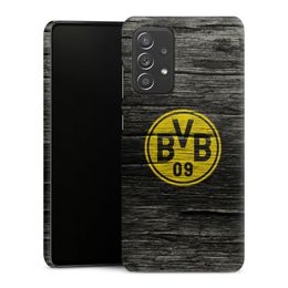 DeinDesign Galaxy A52s 5G Handy Premium Case Smartphone Handyh&uuml;lle Schutzh&uuml;lle matt Wooden Look Bvb Borussia Dortmund Premium Case