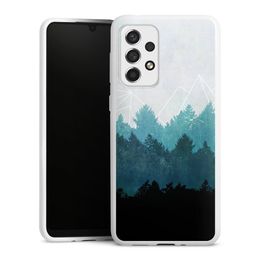 DeinDesign Galaxy A33 5G Handy Silikon H&uuml;lle Case wei&szlig; Handyh&uuml;lle Abstract Forrest Tree Silikon Case