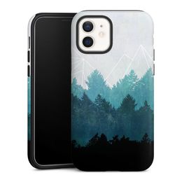 DeinDesign iPhone 12 mini Handy Panzer Handyh&uuml;lle robuste Outdoor H&uuml;lle Schutzh&uuml;lle matt Forrest Abstract Tree Tough Case