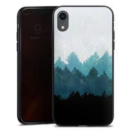 DeinDesign iPhone Xr Handy Silikon H&uuml;lle Case schwarz Handyh&uuml;lle Tree Forrest Abstract