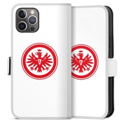 DeinDesign iPhone 12 Pro Handy Klapph&uuml;lle Handyh&uuml;lle aus Kunst Leder wei&szlig; Flip Case Eintracht Frankfurt Sge Official Licensed Product Sideflip mit Lasche