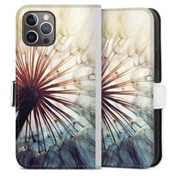 DeinDesign iPhone 12 Pro Handy Klapph&uuml;lle Handyh&uuml;lle aus Kunst Leder wei&szlig; Flip Case Photography Dandelion Flowers Sideflip mit Lasche