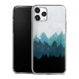 DeinDesign iPhone 11 Pro Handy Slim Case Silikon Handyh&uuml;lle transparent H&uuml;lle extra d&uuml;nn Forrest Abstract Tree Silikon Slim Case