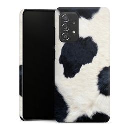DeinDesign Galaxy A52s 5G Handy Premium Case Smartphone Handyh&uuml;lle Schutzh&uuml;lle matt Animal Print Cow Skin Animal Look Premium Case