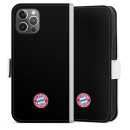 DeinDesign iPhone 12 Pro Handy Klapph&uuml;lle Handyh&uuml;lle aus Kunst Leder wei&szlig; Flip Case Fcb Fc Bayern M&uuml;nchen Logo Sideflip mit Lasche