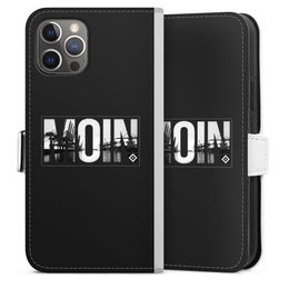 DeinDesign iPhone 12 Pro Handy Klapph&uuml;lle Handyh&uuml;lle aus Kunst Leder wei&szlig; Flip Case Hamburger Sv Hsv Official Licensed Product Sideflip mit Lasche