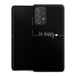 DeinDesign Galaxy A52s 5G Handy Premium Case Smartphone Handyh&uuml;lle Schutzh&uuml;lle matt Happiness Sayings Statement Premium Case