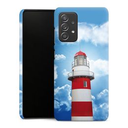 DeinDesign Galaxy A52s 5G Handy Premium Case Smartphone Handyh&uuml;lle Schutzh&uuml;lle matt Sky Lighthouse Cloud Premium Case