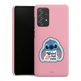 DeinDesign Galaxy A52s 5G Handy Premium Case Smartphone Handyh&uuml;lle Schutzh&uuml;lle matt Lilo & Stitch Sayings Disney Premium Case