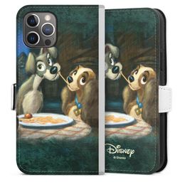 DeinDesign iPhone 12 Pro Handy Klapph&uuml;lle Handyh&uuml;lle aus Kunst Leder wei&szlig; Flip Case Lady And The Tramp Disney Official Licensed Product Sideflip mit Lasche