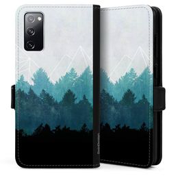 DeinDesign Galaxy S20 Handy Klapph&uuml;lle Handyh&uuml;lle aus Kunst Leder schwarz Flip Case Abstract Forrest Tree Sideflip mit Lasche