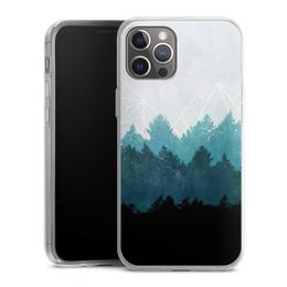 DeinDesign iPhone 12 Pro Max Handy Silikon H&uuml;lle Case transparent Handyh&uuml;lle Forrest Abstract Tree Silikon Case