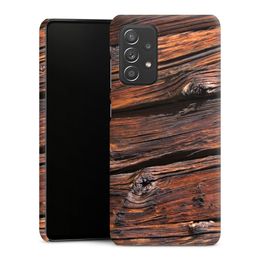 DeinDesign Galaxy A52s 5G Handy Premium Case Smartphone Handyh&uuml;lle Schutzh&uuml;lle matt Beams Wooden Look Wood Premium Case