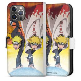 DeinDesign iPhone 12 Pro Handy Klapph&uuml;lle Handyh&uuml;lle aus Kunst Leder wei&szlig; Flip Case Naruto Shippuden Minato Namikaze Official Licensed Product Sideflip mit 