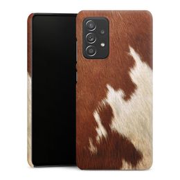 DeinDesign Galaxy A52s 5G Handy Premium Case Smartphone Handyh&uuml;lle Schutzh&uuml;lle matt Fur Cow Animal Look Premium Case