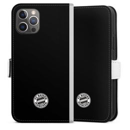 DeinDesign iPhone 12 Pro Handy Klapph&uuml;lle Handyh&uuml;lle aus Kunst Leder wei&szlig; Flip Case Official Licensed Product Fcb Fc Bayern M&uuml;nchen Sideflip mit Lasche