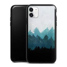 DeinDesign iPhone 11 Handy Silikon H&uuml;lle Case schwarz Handyh&uuml;lle Tree Forrest Abstract