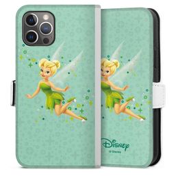 DeinDesign iPhone 12 Pro Handy Klapph&uuml;lle Handyh&uuml;lle aus Kunst Leder wei&szlig; Flip Case Official Licensed Product Disney Tinkerbells Sideflip mit Lasche