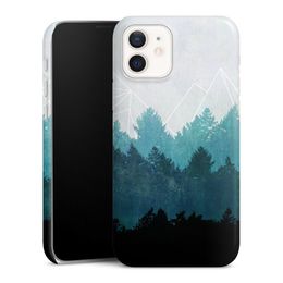 DeinDesign iPhone 12 Handy Premium Case Smartphone Handyh&uuml;lle Schutzh&uuml;lle gl&auml;nzend Forrest Abstract Tree Premium Case