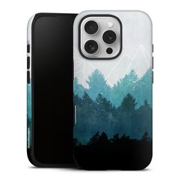 DeinDesign iPhone 16 Pro Handy Panzer Handyh&uuml;lle robuste Outdoor H&uuml;lle Schutzh&uuml;lle gl&auml;nzend Tree Forrest Abstract Tough Case