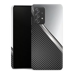 DeinDesign Galaxy A52s 5G Handy Premium Case Smartphone Handyh&uuml;lle Schutzh&uuml;lle matt Carbon Steel Metall Premium Case