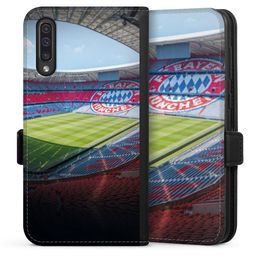 DeinDesign Galaxy A50 Handy Klapph&uuml;lle Handyh&uuml;lle aus Kunst Leder schwarz Flip Case Fcb Fc Bayern M&uuml;nchen Stadium Sideflip mit Lasche