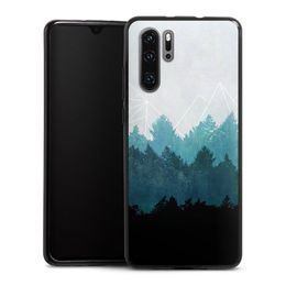 DeinDesign Huawei P30 Pro Handy Silikon H&uuml;lle Case schwarz Handyh&uuml;lle Tree Forrest Abstract