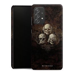 DeinDesign Galaxy A52s 5G Handy Premium Case Smartphone Handyh&uuml;lle Schutzh&uuml;lle matt Gothic Art Skulls Premium Case